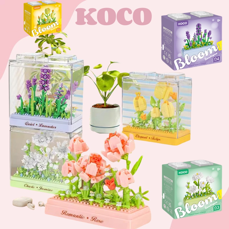 Jual KOCO Bunga Bata Nano Bunga Buket Nano Block Bangunan Balok ...