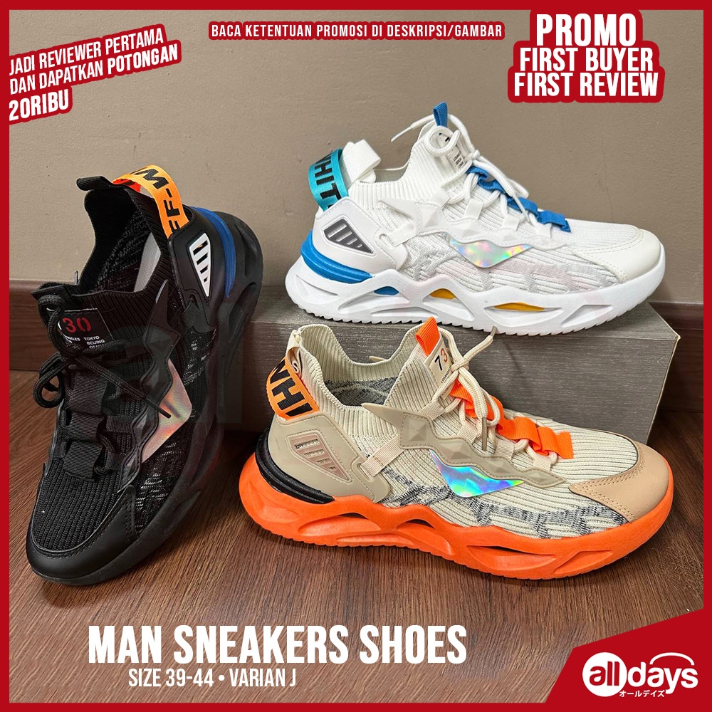 Jual Alldays Sepatu Sneakers Pria / Mesh Breathable Casual Shoes VARIAN ...