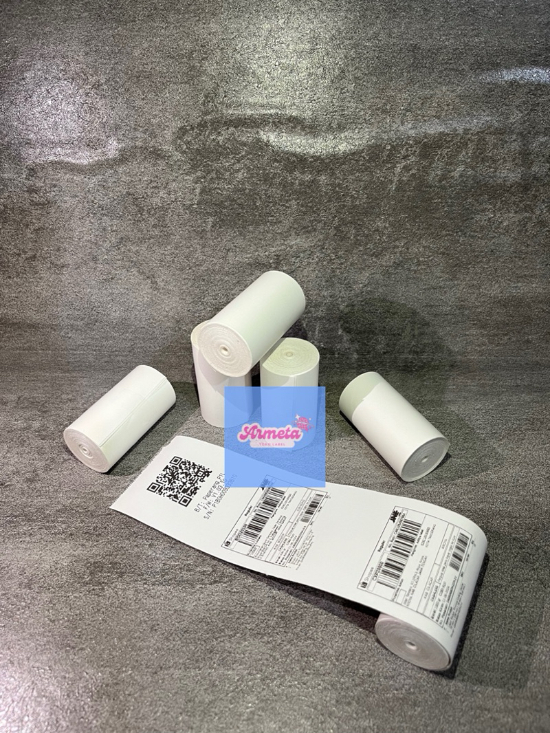 Jual Sticker Label Thermal Uk. 58mm x 5 Meter (No Cutting / Nyambung ...