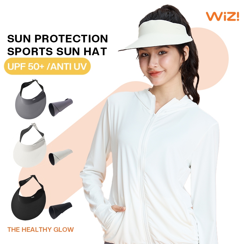 Jual WiZi Topi Lebar Topi Bolong Topi Olahraga Wanita Topi Anti-Sinar UV UPF50+ (AO29) | Shopee ...