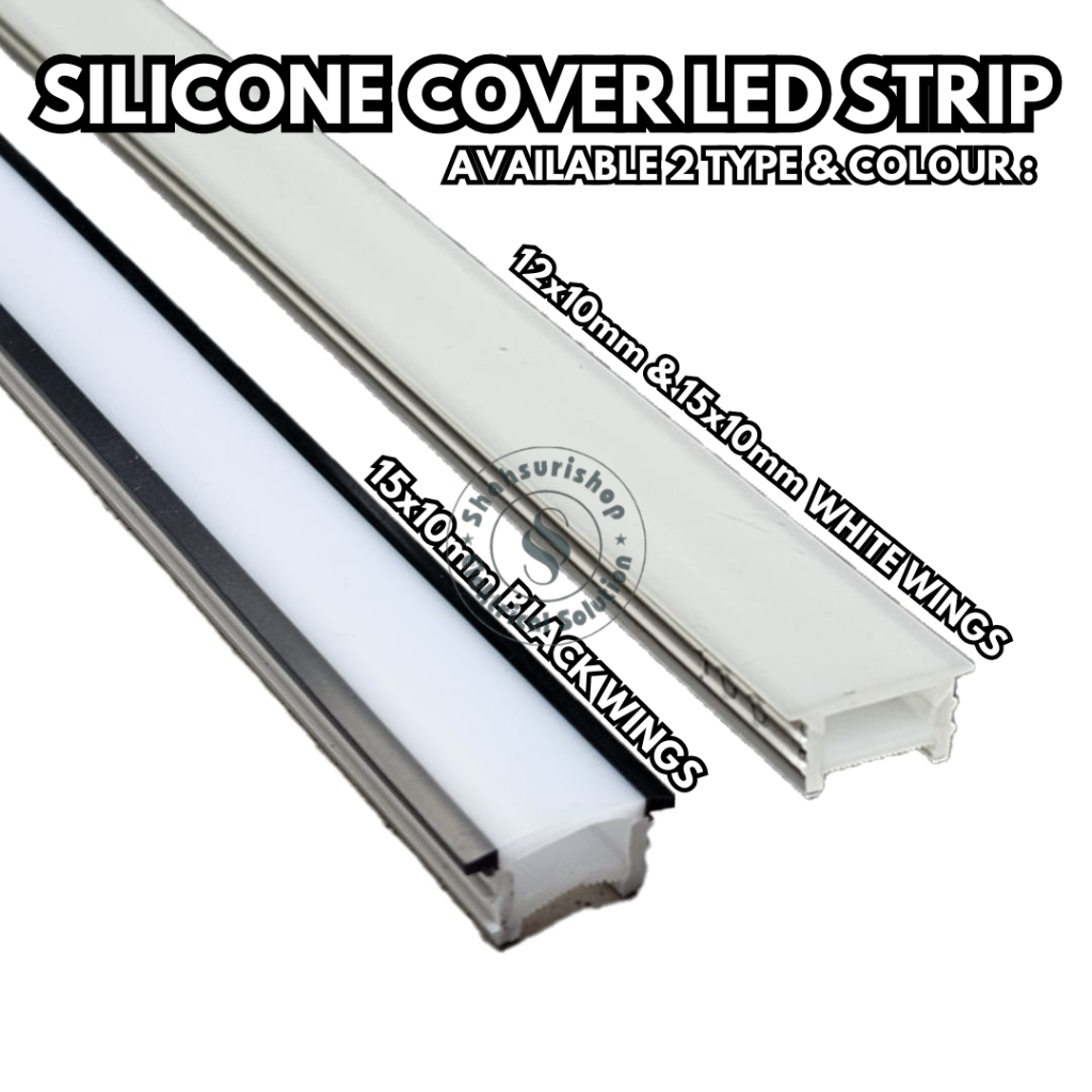 Jual HOUSING SILICON COVER LED STRIP MODEL U PANJANG 12X10 & 15X10 ...