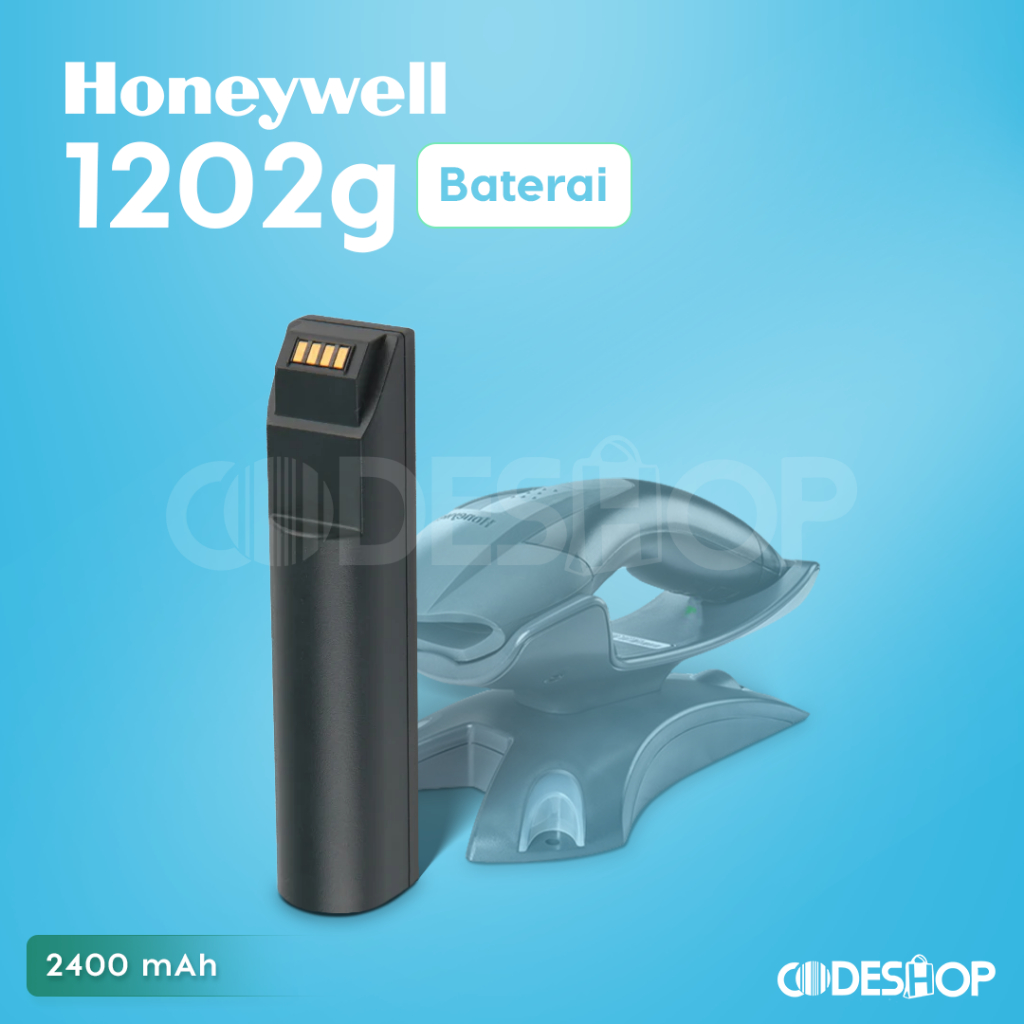 Jual Honeywell Baterai Scanner Barcode 1202G Li-Ion 3.7V 2400mAh ...