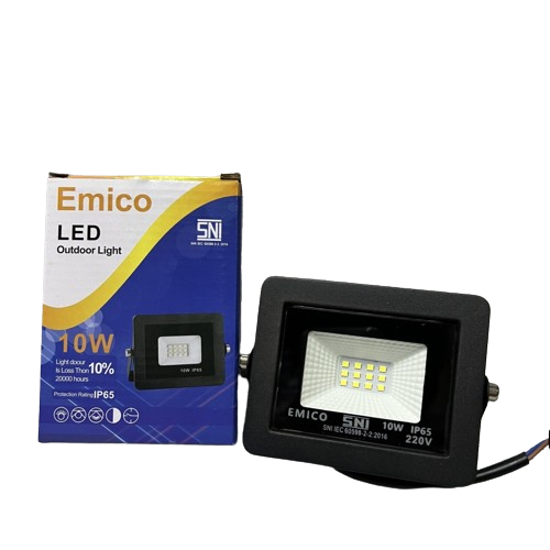 Jual EMICO LAMPU SOROT LED KUNING 10 WATT LED FLOOD LIGHT LED TEMBAK OUTDOOR | Shopee Indonesia