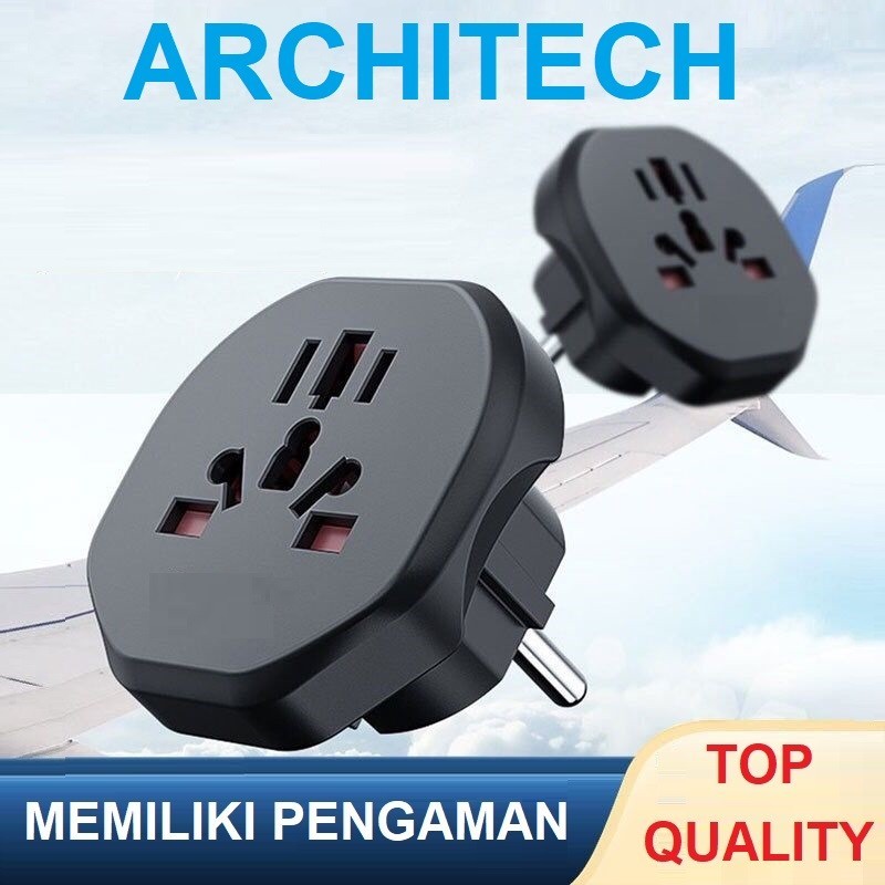 Jual ARCHITECH Travel Adaptor Multi-country / Adapter Universal ...