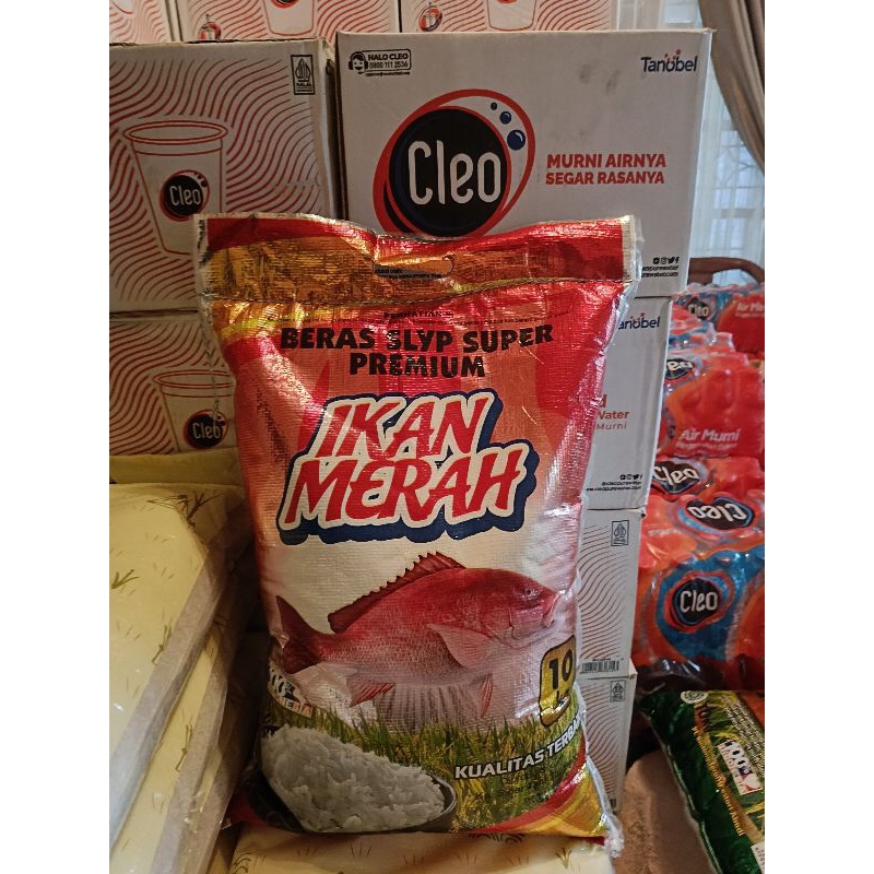 Jual BERAS PREMIUM MERK IKAN MERAH 10 KG | Shopee Indonesia
