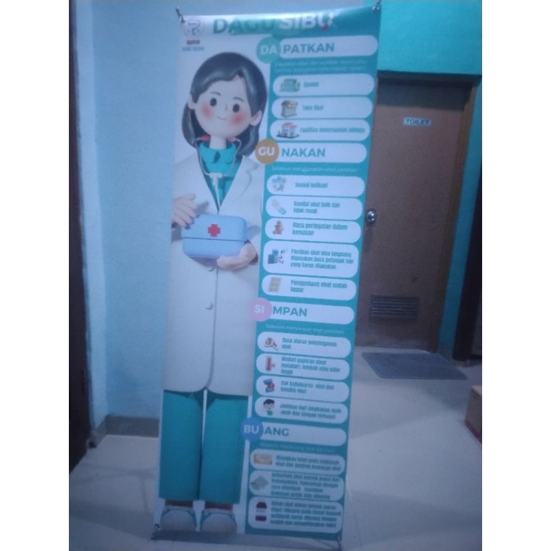 Jual Banner Dagusibu Edukasi apotek ukuran 60 x 160 | Shopee Indonesia