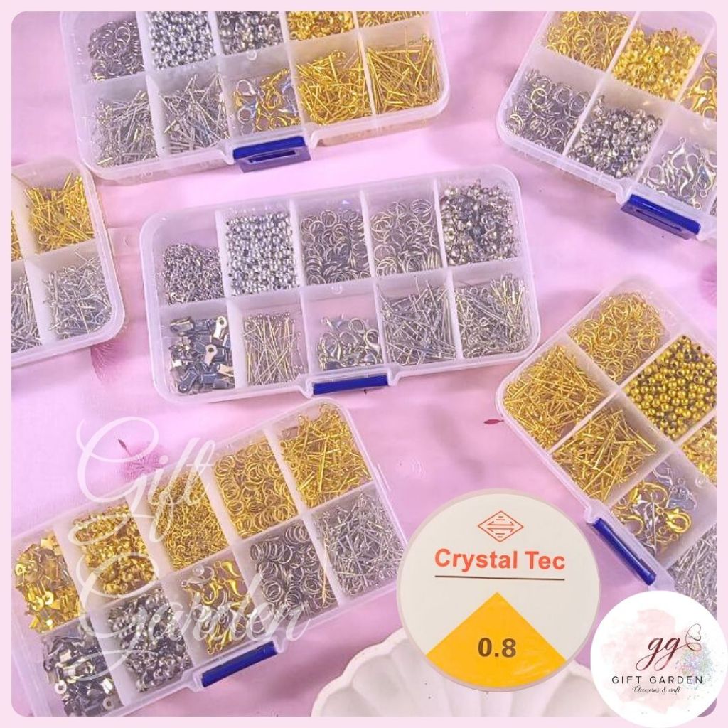 Jual DIY set Bahan Dasar Meronce Paku T eyepin ring kodokan kokot ...