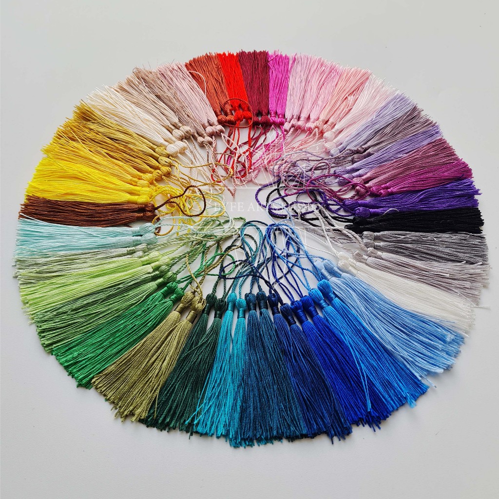 Jual Tasel/Tassel Tali Rumbai Benang Bijian untuk gantungan aksesoris ...