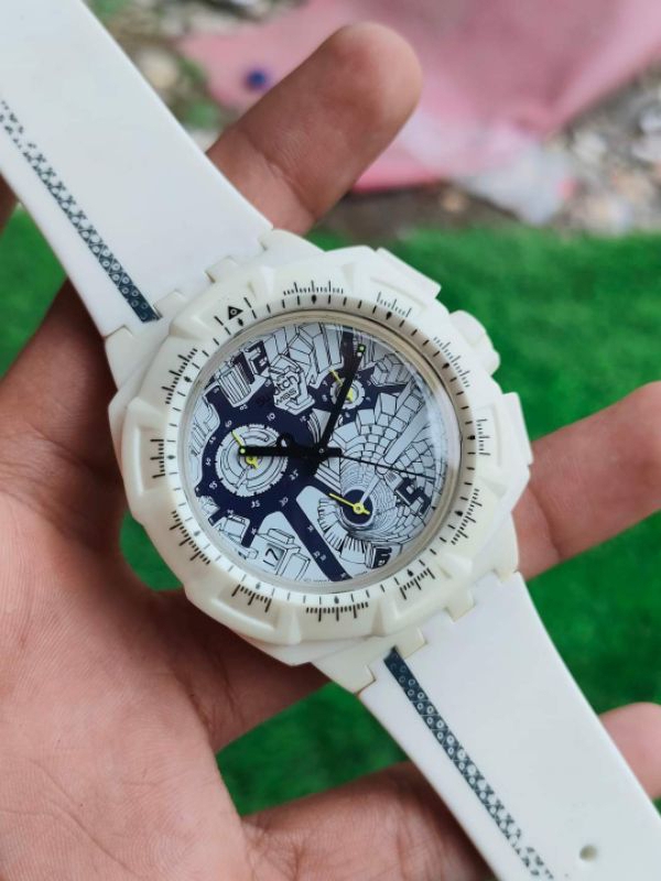 Jual Swatch Street Map Flash SUIW grey | Shopee Indonesia