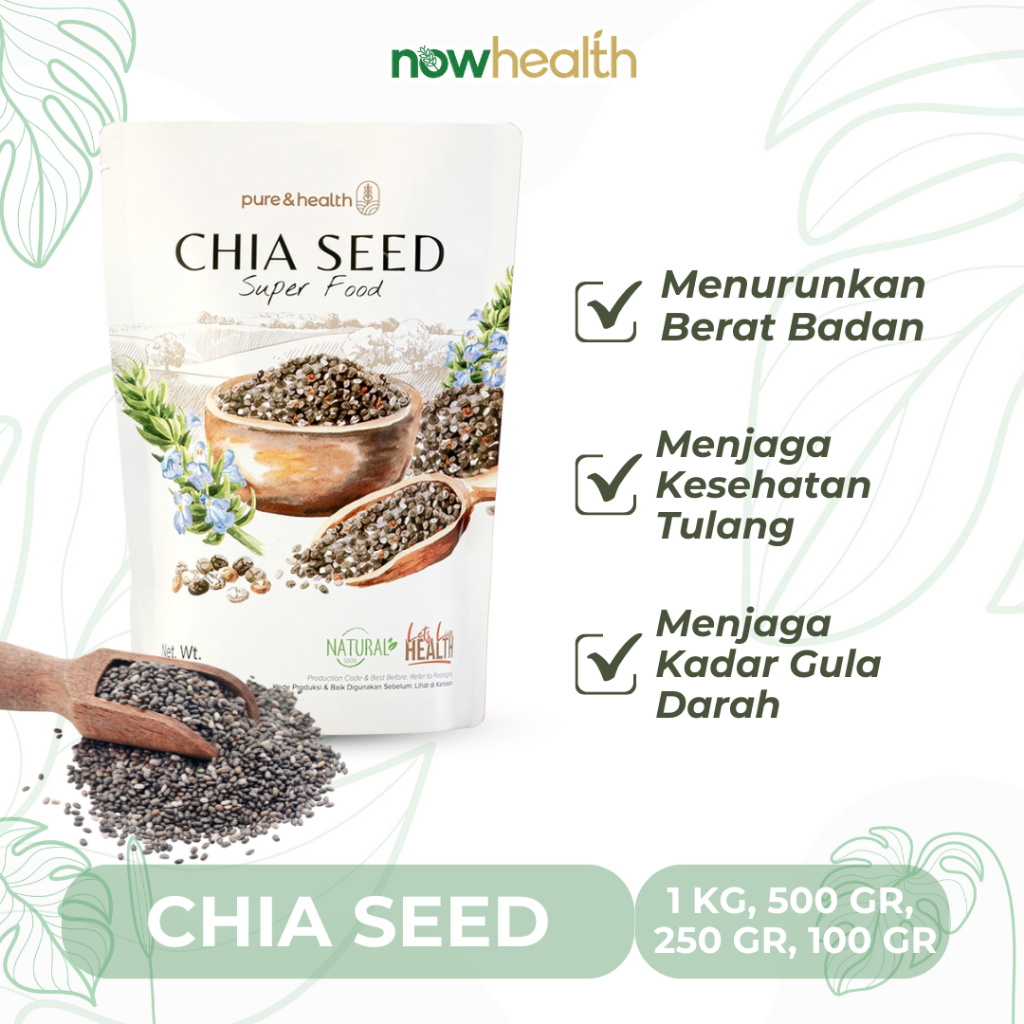 Jual Biji Chia Seed Organik 1 Kg Black Chiaseed Premium Original Pure ...