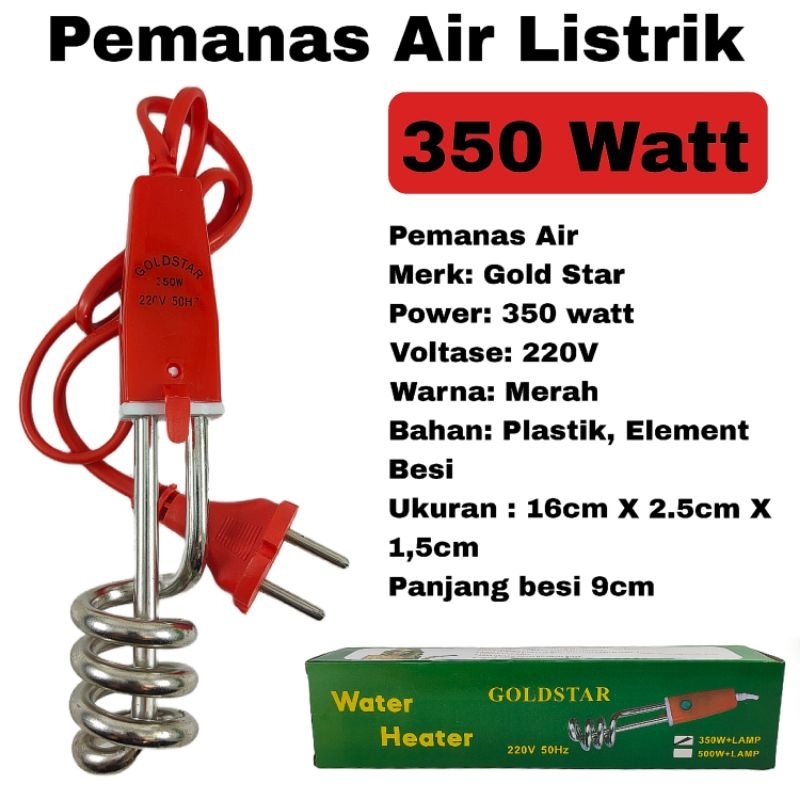 Jual Pemanas Air Listrik 350 Watt Water Heater Portable 220v Gold Star ...