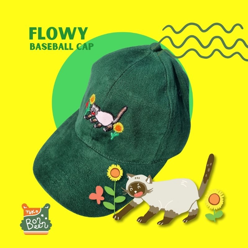Jual Toko Bonbeen - Flowy Si Kucing Taman Baseball Cap Topi Baseball ...