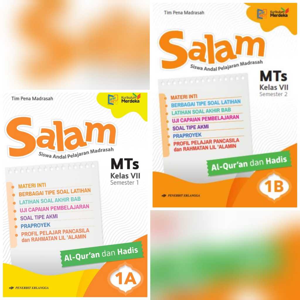 Jual SALAM AL-QUR'AN DAN HADIS untuk MTs kelas 7 Merdeka Erlangga | Shopee Indonesia