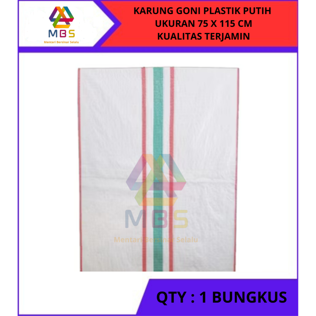Jual ISI 12 LEMBAR KARUNG GONI PLASTIK BERAS GARAM GULA SAYUR UKURAN 75 ...