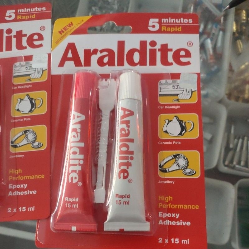 Jual LEM ARALDITE Merah Original berhologram | Shopee Indonesia