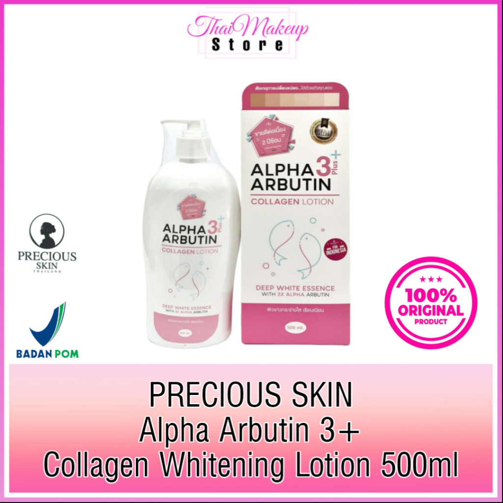 Jual Precious Skin Thailand Alpha Arbutin 3 Plus Collagen Whitening Lotion / Handbody Pemutih ...
