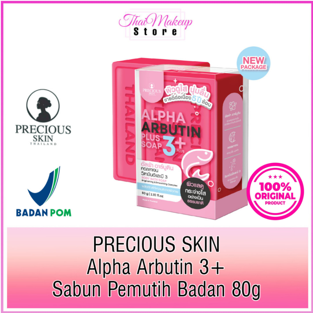 Jual Precious Skin Thailand Alpha Arbutin 3 Plus Whitening Soap / Sabun ...