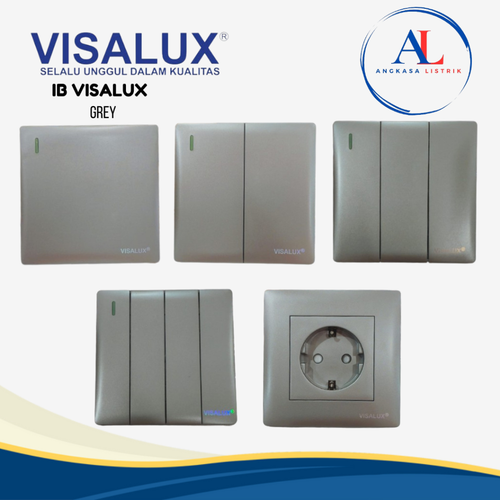 Jual VISALUX GREY SAKLAR STOP KONTAK RUMAH | Shopee Indonesia