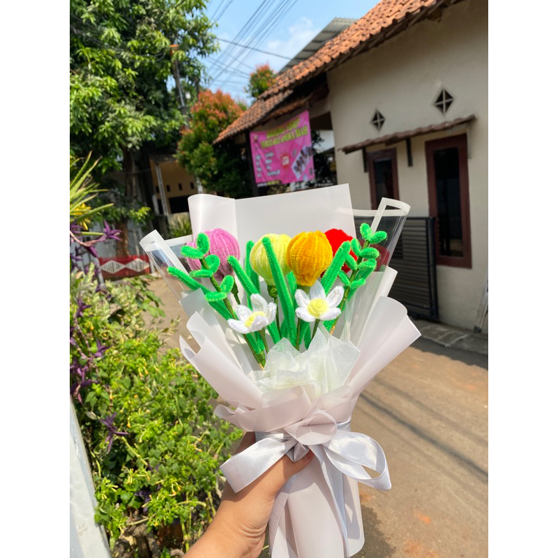 Jual bouquet tulis full color kawat bulu / kawat bulu pipe cleaner ...
