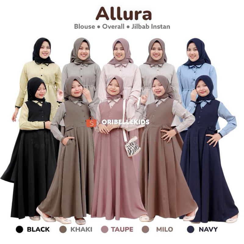 Jual allura/ Set overall wanita dan anak remaja tanggung outer dress ...
