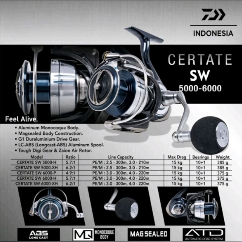 Jual Reel DAIWA CERTATE SW 5000-H (made in JAPAN) | Shopee Indonesia