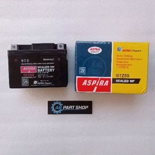 Jual AKI KERING ASPIRA GTZ5S ORIGINAL MF AKI MOTOR VARIO BEAT SCOOPY SPACY MIO J MIO M3 SUPRA X ...