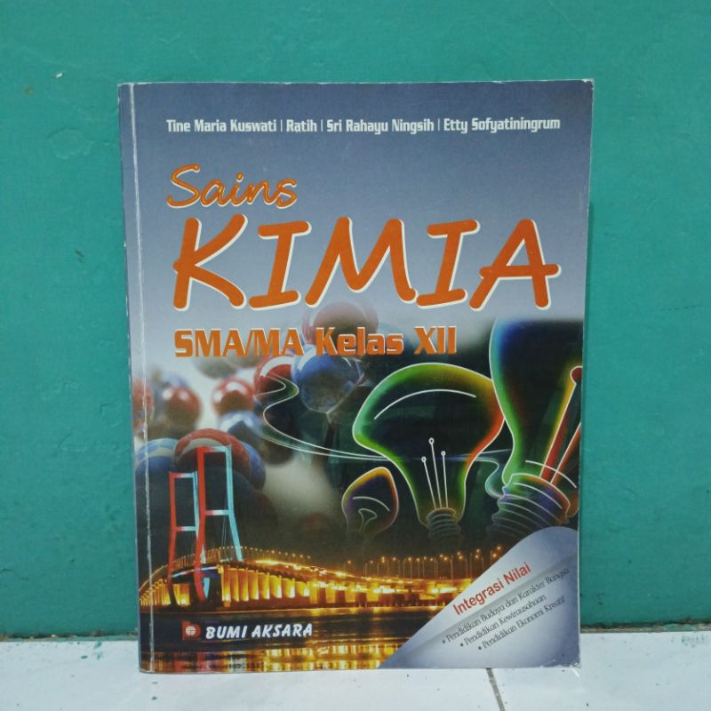 Jual Buku Sains Kimia Kelas 12 XII 3 III SMA MA Penerbit Bumi Aksara ...