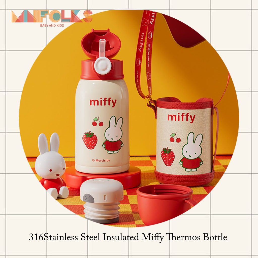 Jual Minifolks KI315 - 316 Stainless Steel Insulated Miffy Thermos Bottle / Botol Minum Termos ...