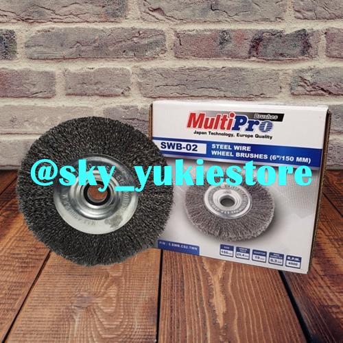 Jual Sikat piring kawat baja 6" inch / steel wire wheel brush multipro swb-02 150mm | Shopee ...