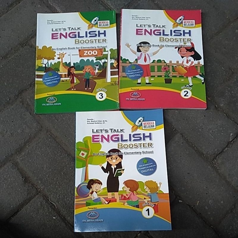 Jual buku pelajaran let's talk english booster an english book for elemantary school kelas 1/2/3 ...