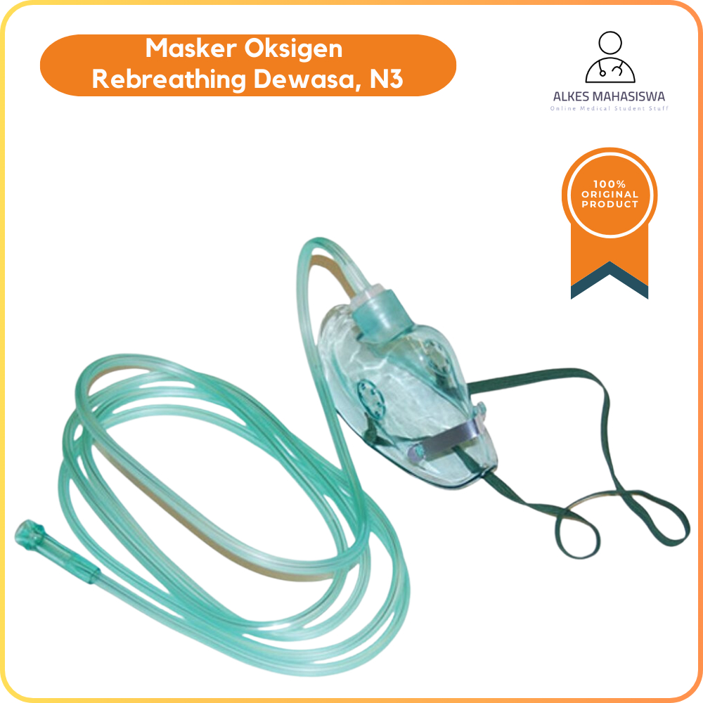 Jual Masker Oksigen Dewasa / Oxygen Mask Adult Rebreathing N3 | Shopee ...