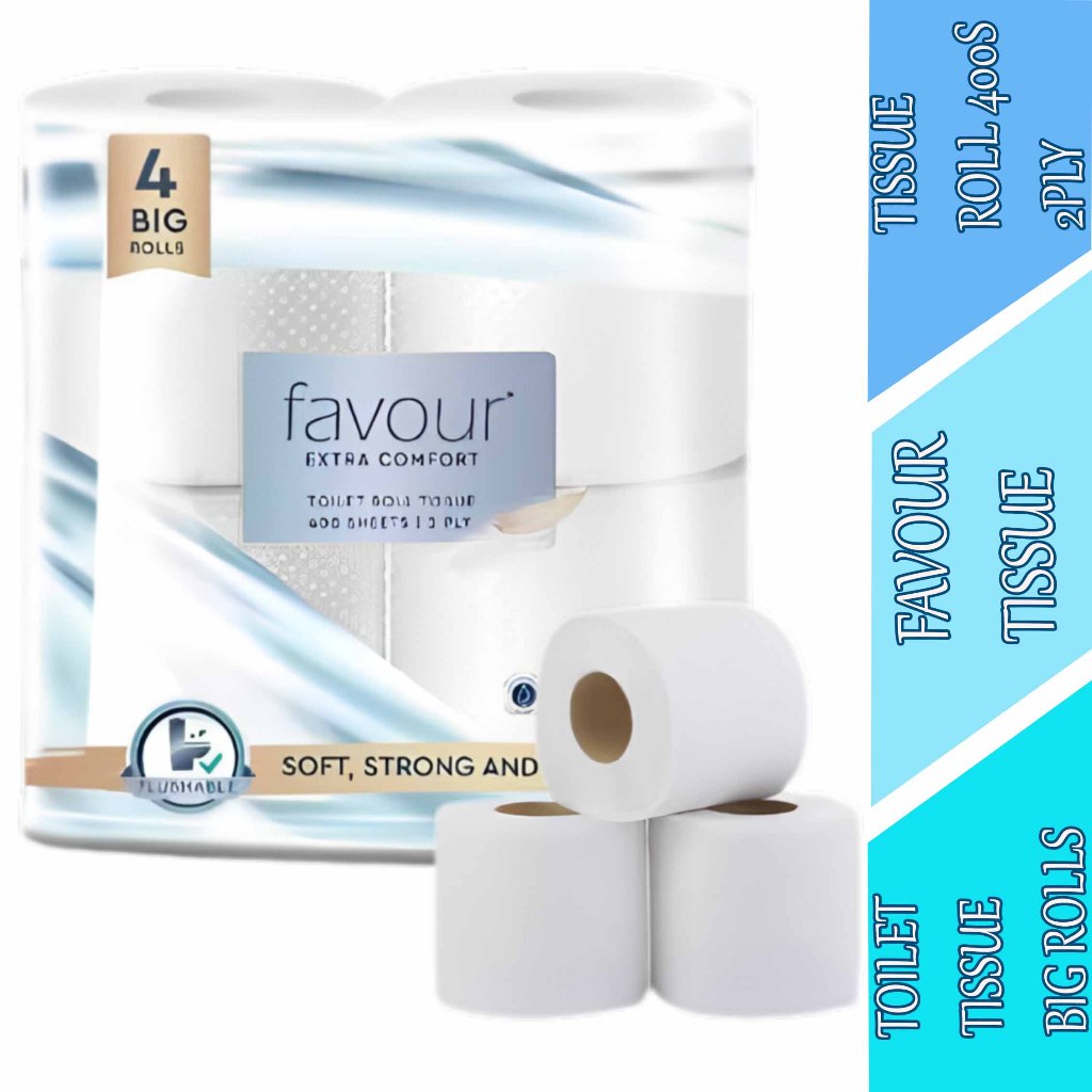 Jual Tissue Big Rolls 4in1 - Favour Total Comfort - Tissue Toilet Rolls ...
