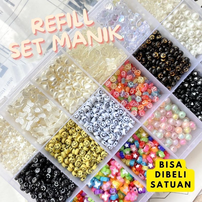 Jual Refill Manik Manik Set Box by iflovu | DIY Manik Manik Set Lengkap ...