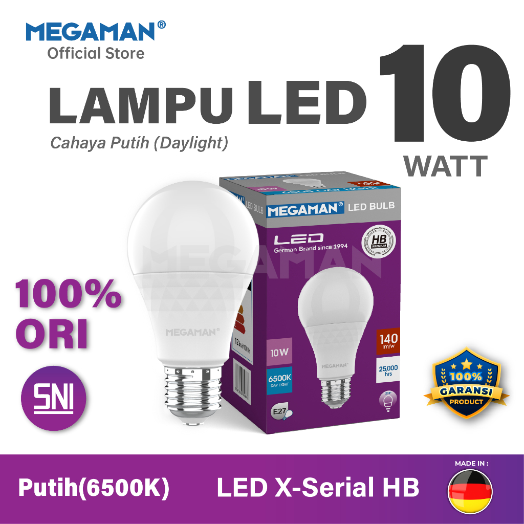 Jual Lampu LED X Serial Bulb MEGAMAN YTA60Z2 10W H Cahaya Kuning dan Putih | Shopee Indonesia