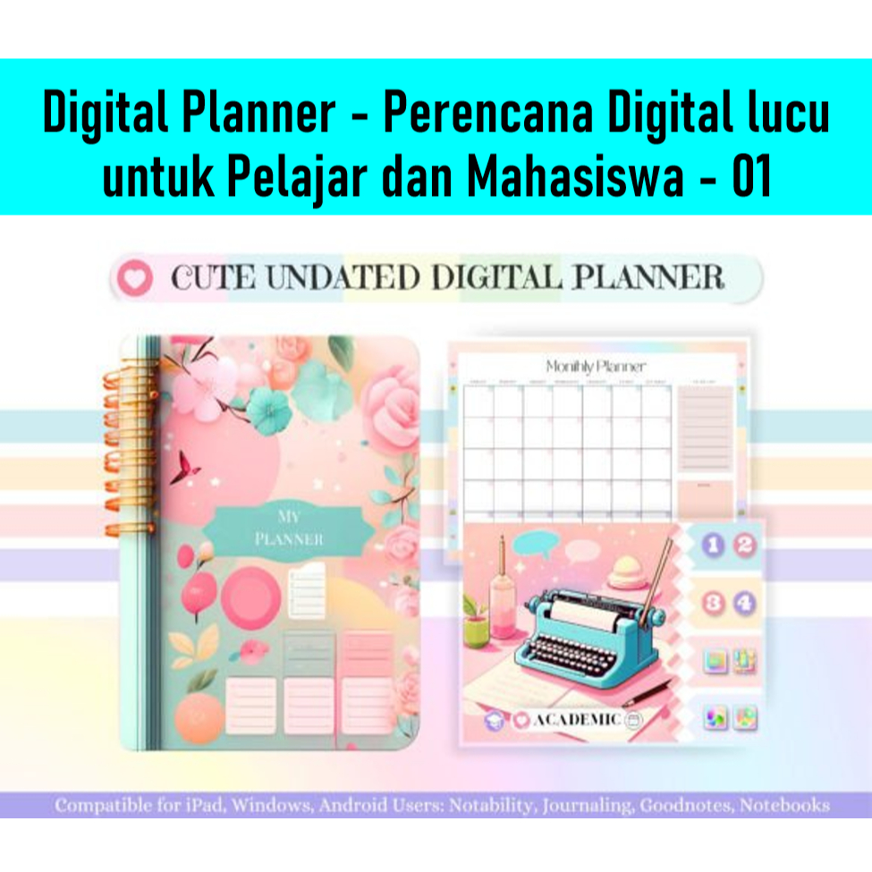 Jual Digital Planner - Perencana Digital lucu untuk Pelajar dan Mahasiswa - 01 | Shopee Indonesia