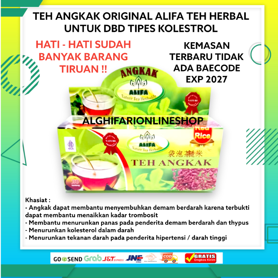Jual Teh Angkak Asli Original Teh Angkak Cina Alifa Teh Untuk DBD Tipes ...