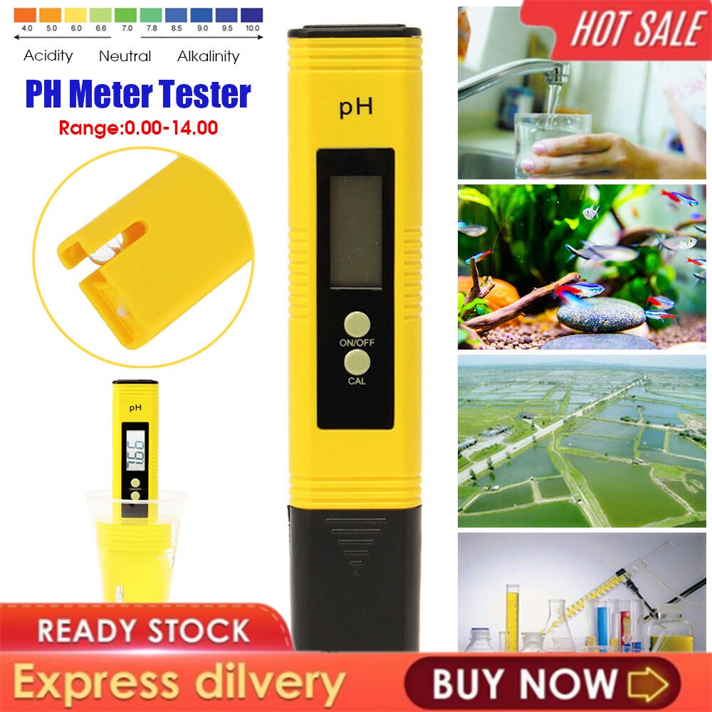Jual Portable PH Meter Digital LCD Pen Water Purity Meter Soil PH ...