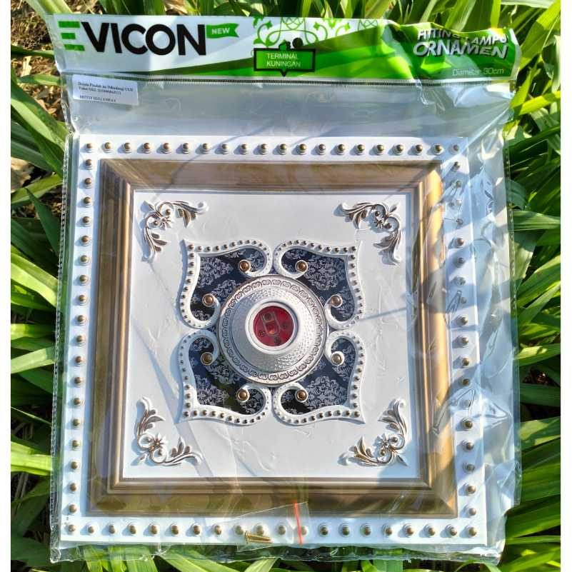 Jual FITTING HIAS LAMPU / ORNAMEN LAMPU PLAFON ARTISTIK PVC 30CM*30CM ...