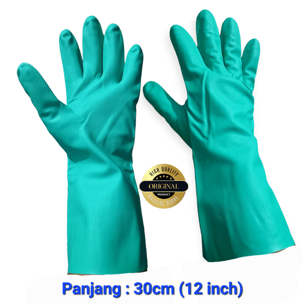 Jual Sarung Tangan Karet 12Inch Nitrile Trasti Panjang 30Cm Warna Hijau ...