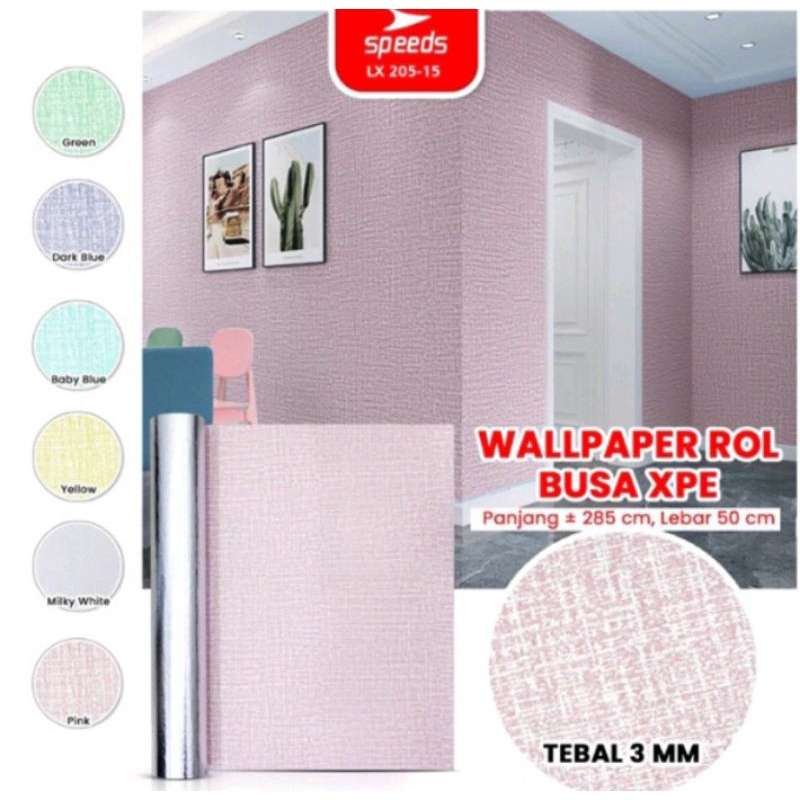 Jual Wallpaper Dinding Foam Roll Wallpaper Motif Kain Linen Wallpaper ...