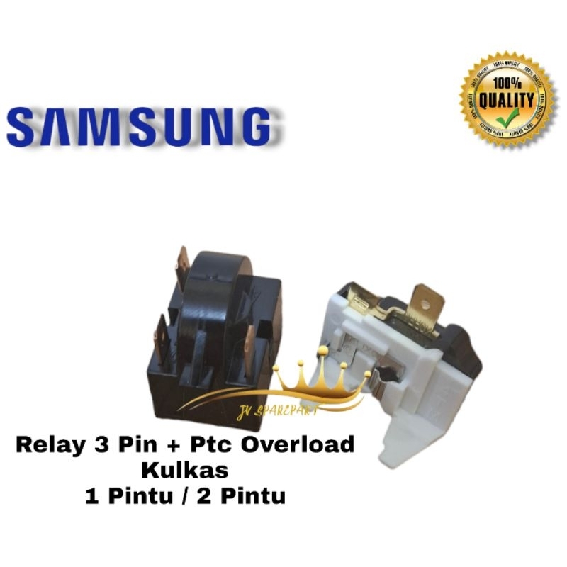 Jual Relay Pin 3 + Ptc Overload Kulkas SAMSUNG 1 Pintu dan 2 Pintu | Shopee Indonesia
