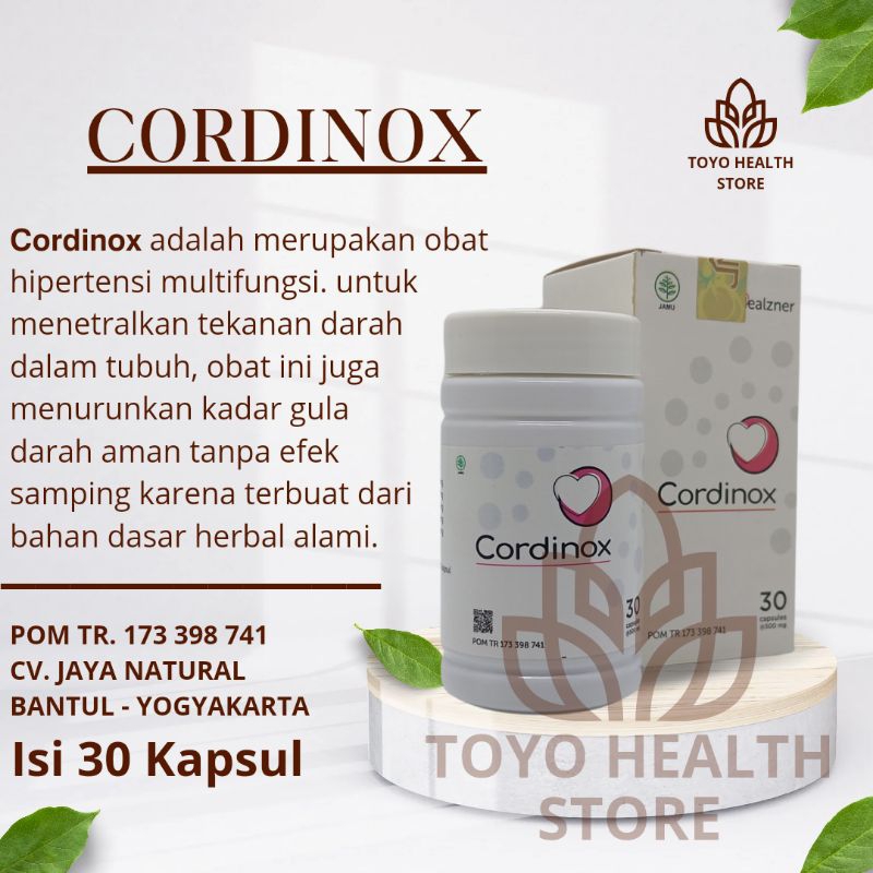 Jual Cordinox Asli Original Obat Hipertensi Herbal Ampuh Solusi Cepat ...
