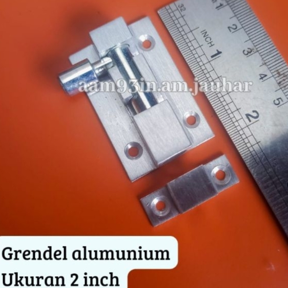 Jual grendel jendela 2 inch alumunium kotak grendel kamar grendel pintu ...