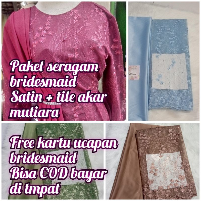Jual (FREE PAPER BAG DAN KARTU UCAPAN) Paket seragam bridesmaid/ paket ...