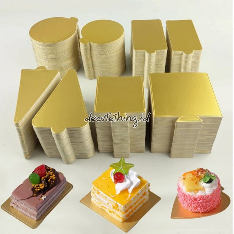 Jual 1 PACK ISI 25 Alas Gold Mini Cake/ Alas Mini Cake/ Alas Kue ...