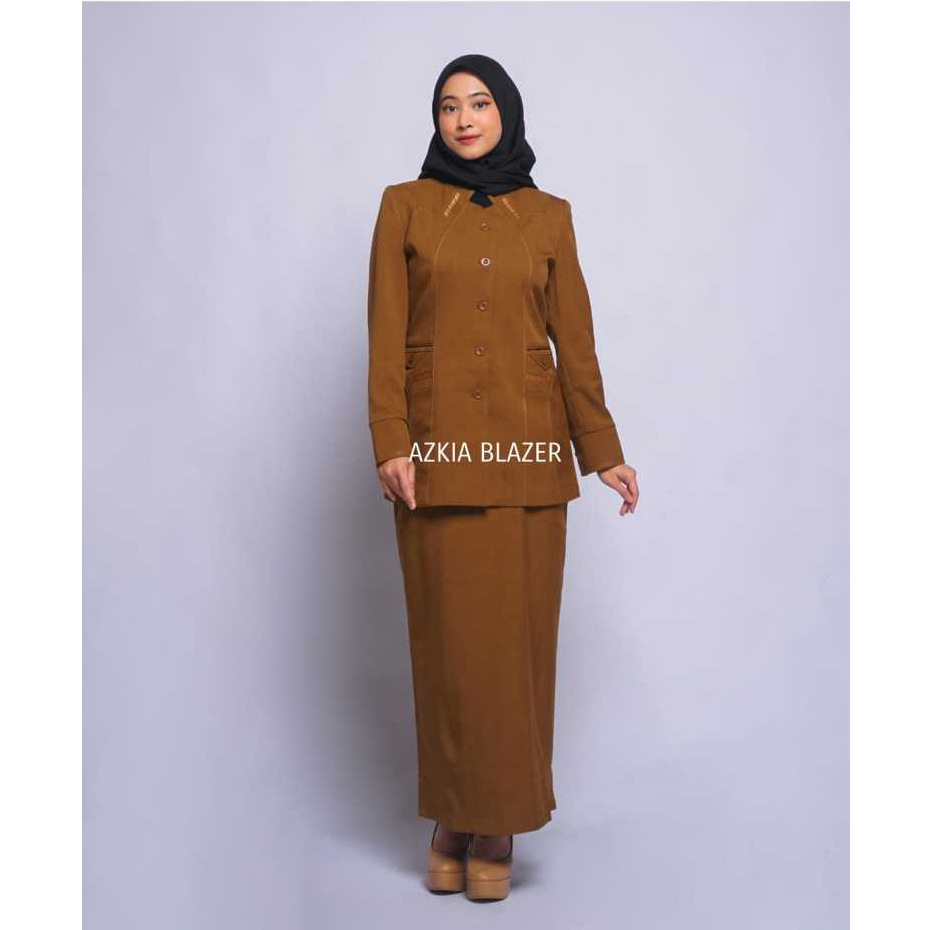 Jual Seragam pns blazer wanita terbaru baju kerja wanita polyester premium import stretch stelan ...