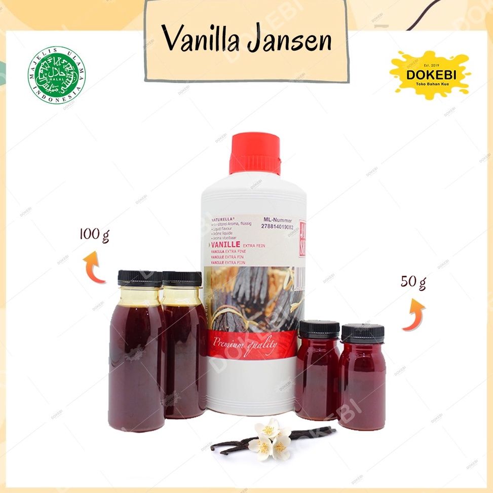 Jual PRODUK HBKB Jansen Vanilla Extract 5 ml 1 ml Halal Vanila Ekstrak Pasta Vanila Extra Fine ...