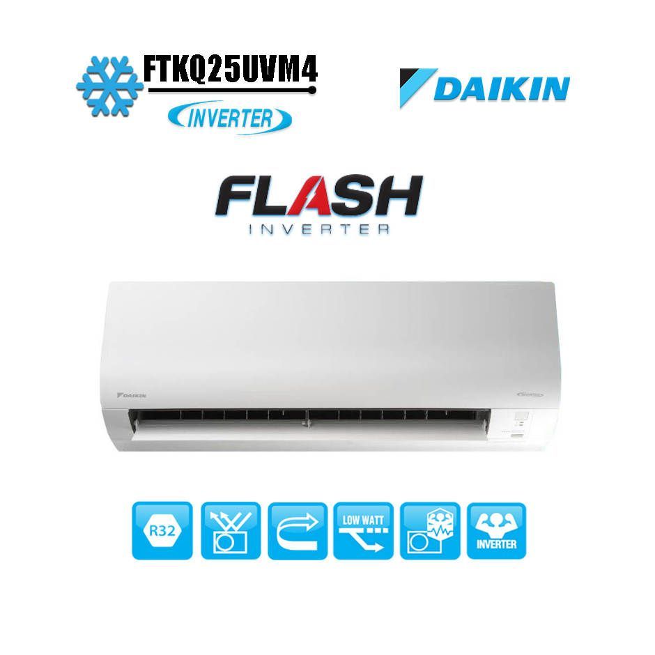 Jual AC Daikin Inverter Flash 1 PK FTKQ25UVM4 - RKQ25UVM4 ( Unit Only ) | Shopee Indonesia