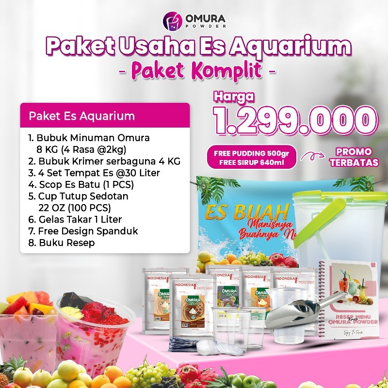 Jual [PAKET KOMPLIT ES AQUARIUM] Paket Usaha Es Akuarium Franchise ...