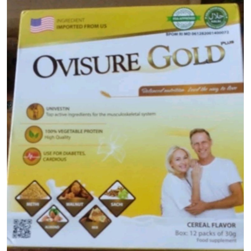 Jual OVISURE GOLD MILK SUSU VITAMIN TULANG & SENDI NYERI 100% original ...